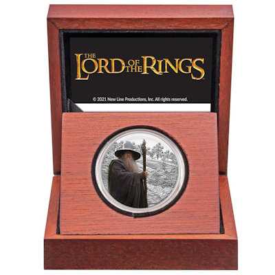 Herr der Ringe - Gandalf - 1 Unze Silber 2021 + Box + Zertifikat